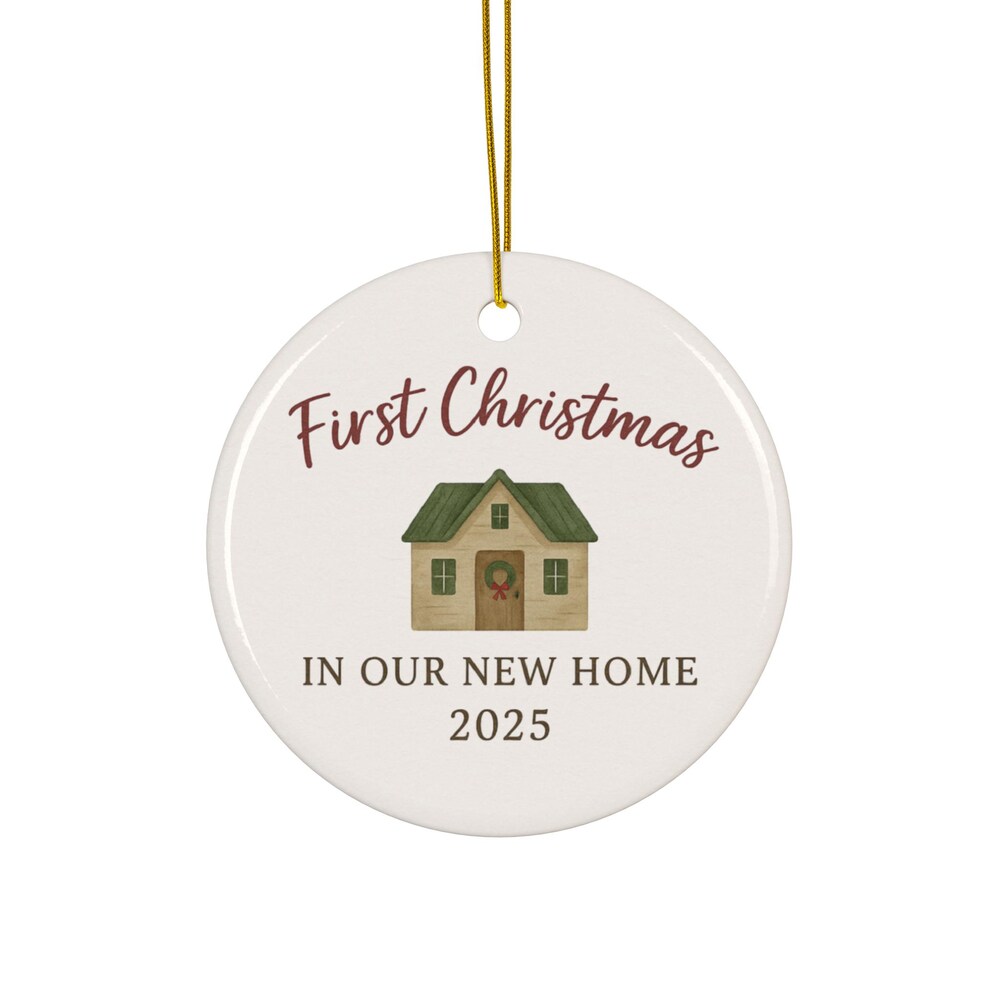 The Dreamy Den First Winter Wishes In Our New Home Ornament 2025 Rustic ...