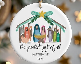 The Dreamy Den Nativity Ornament, The Greatest Present Of All ...