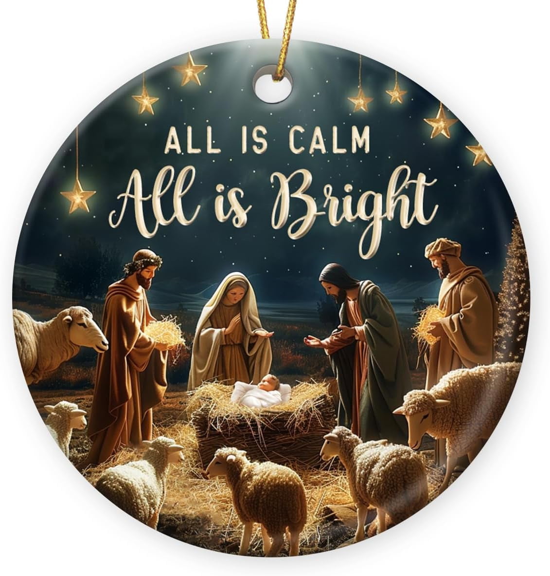 The Dreamy Den Nativity Ornaments For Christmas Tree - Religious Gifts ...