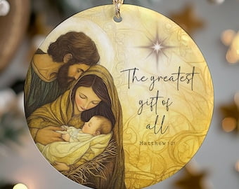 The Dreamy Den Nativity Xmas Ornament, Religious Ornament, The Greatest ...