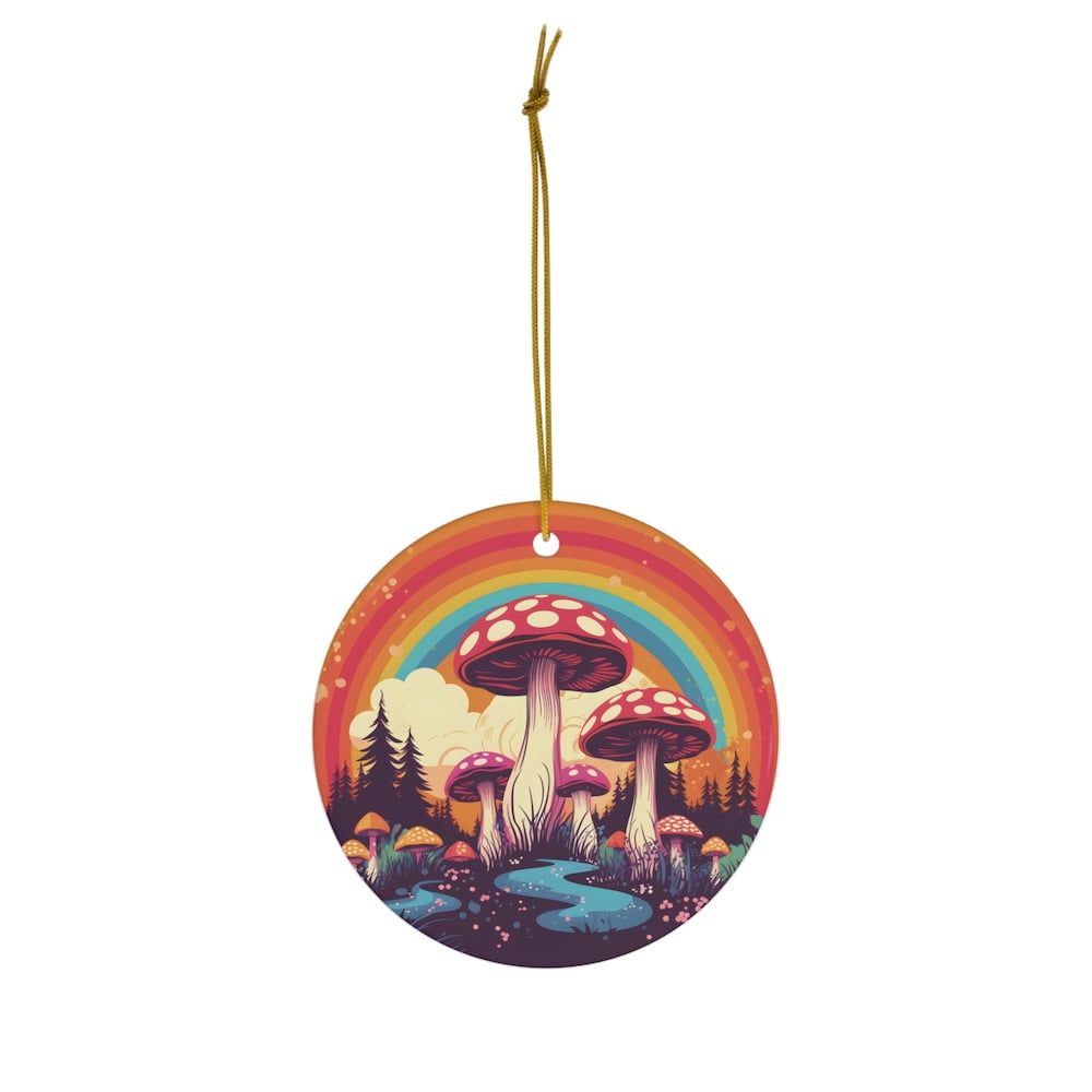 The Dreamy Den Rainbow Mushrooms Ornament Ceramic Ornaments Trending ...