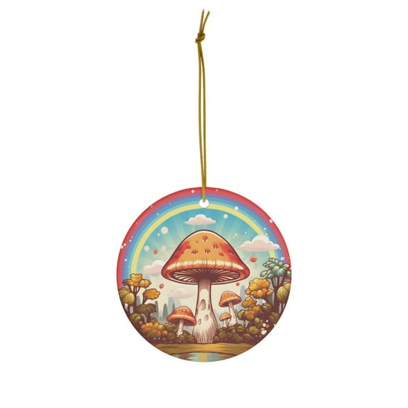 The Dreamy Den Rainbow Mushrooms Ornament Ceramic Ornaments Trending ...