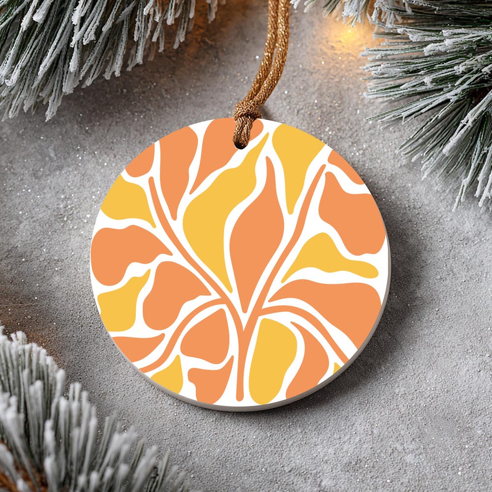 The Dreamy Den Xmas 2025 Ornament, Floral Ceramic Ornament, Holiday ...