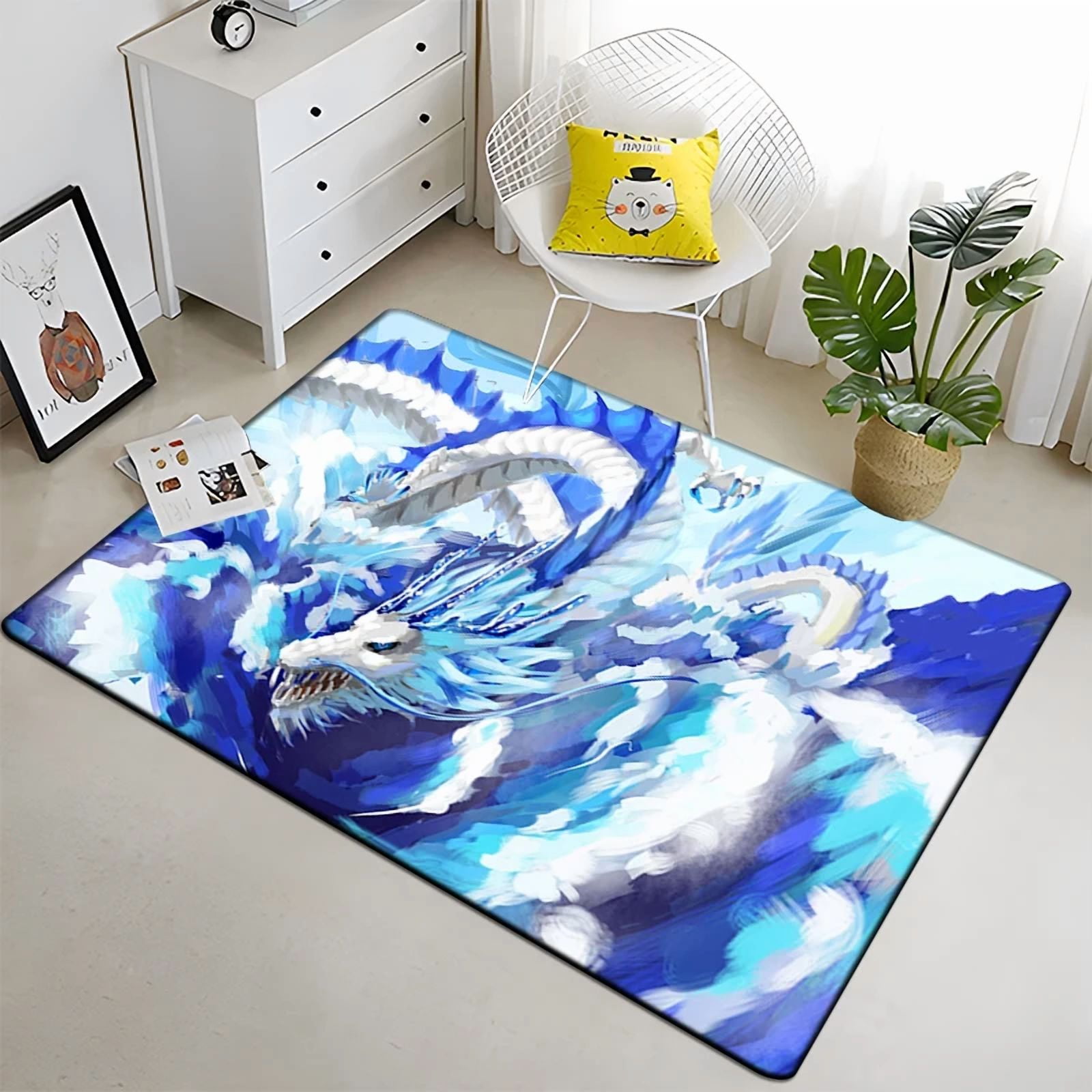 Dreamy Dragon 3D Printed Carpet Household Rug Room Living Room Chair ...