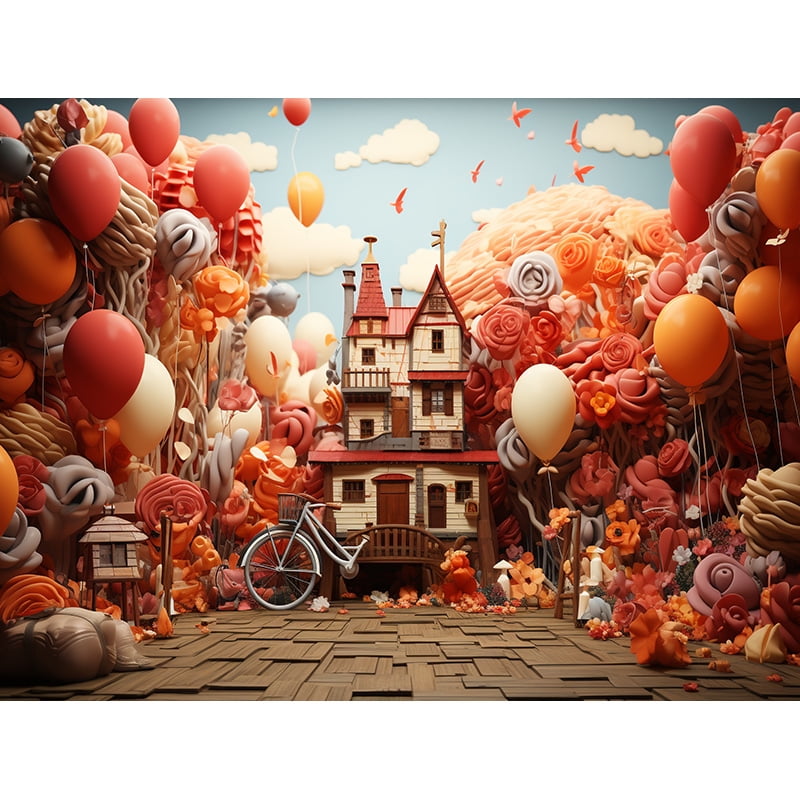 Dreamy Floral Frame Birthday Photography Backdrops Props Baby Party ...