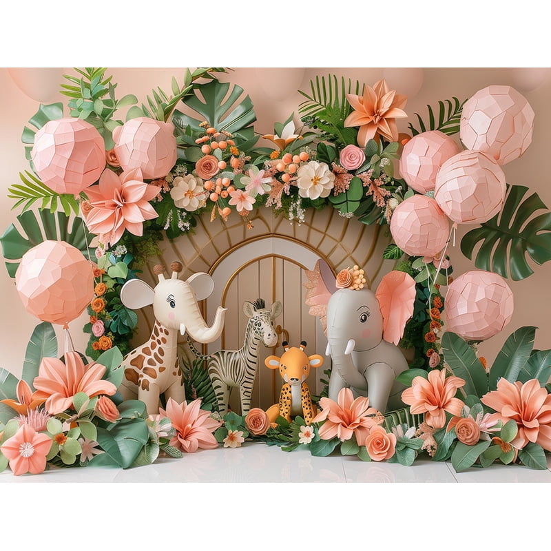 Dreamy Floral Frame Birthday Photography Backdrops Props Baby Party ...