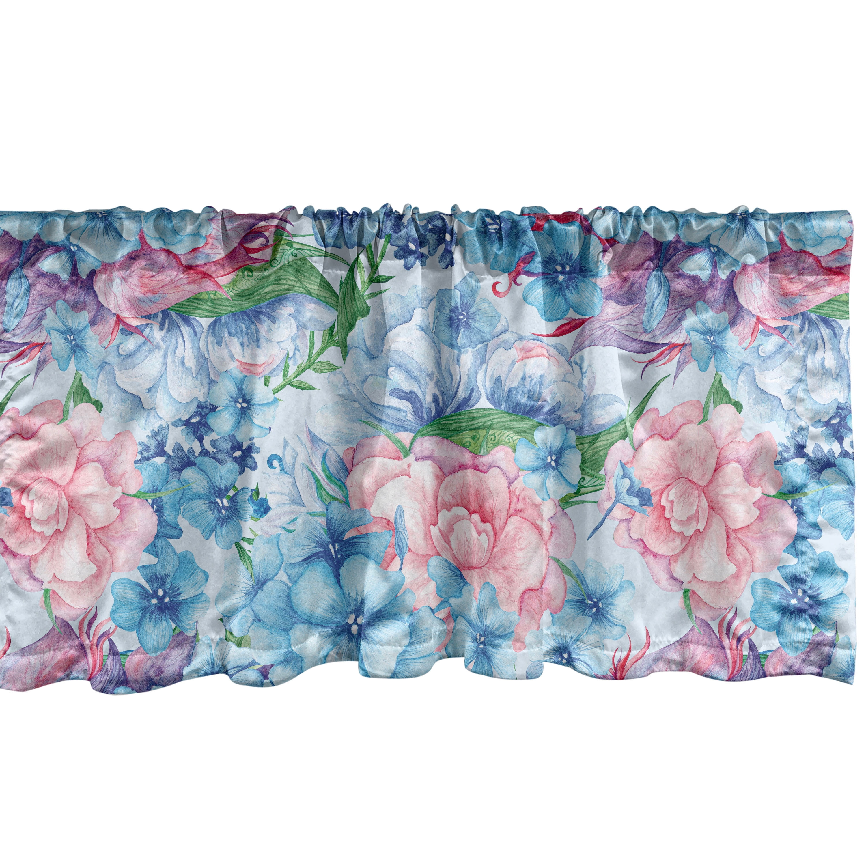 Dreamy Flowers Window Valance, Delicate Atmosphere of Spring Garden ...