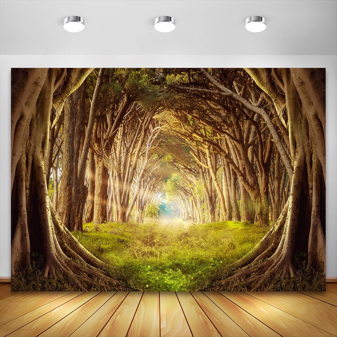 Dreamy Forest Bokeh Birthday Party Photography Backdrop Banner ...