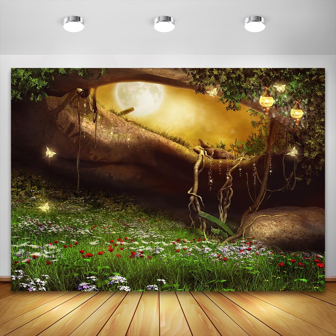 Dreamy Forest Bokeh Birthday Party Photography Backdrop Banner ...