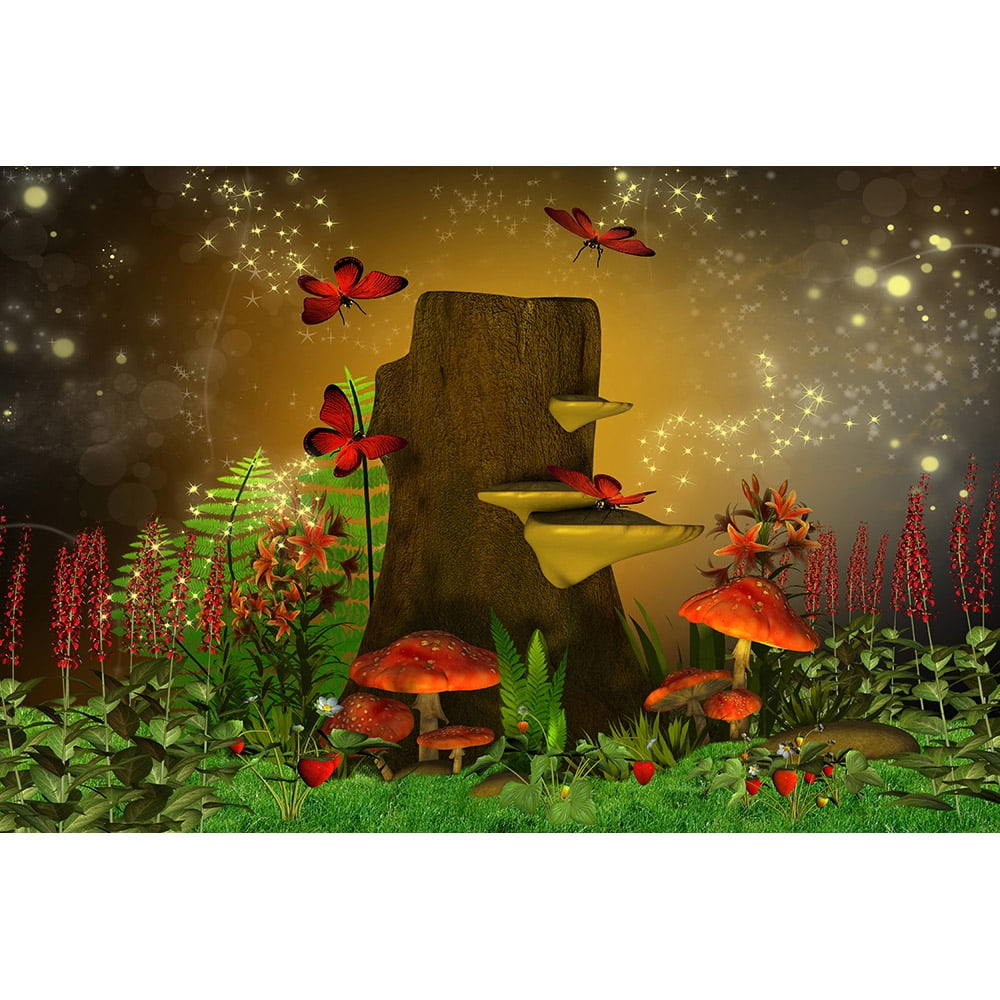 Dreamy Forest Fairy Tale Castle Wonderland Jungle Vinyl Background Baby ...