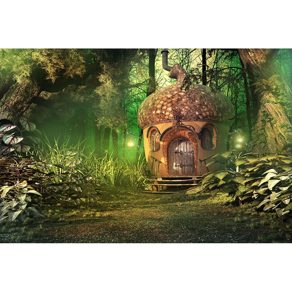 Dreamy Forest Fairy Tale Castle Wonderland Jungle Vinyl Background Baby ...