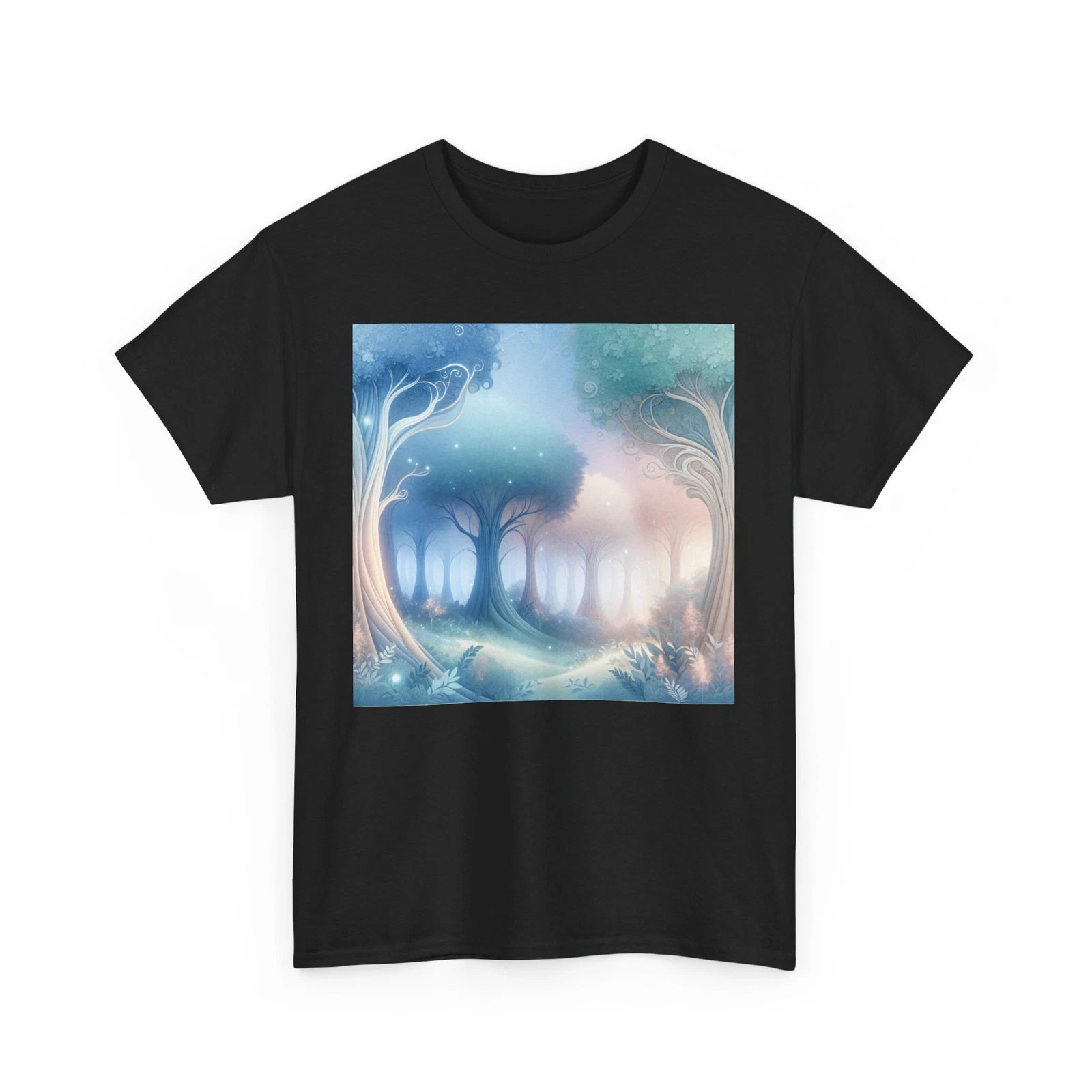Dreamy Forest Scene Unisex Heavy Cotton Tee, Nature Lover Shirt, Gift ...