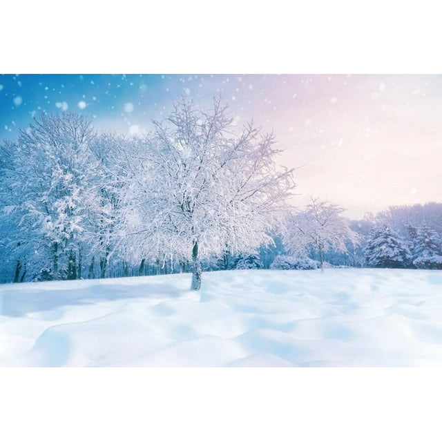 Dreamy Forest Snowflake Background Winter Landscape Snow Covered Pine Tree Mountain Adults ...