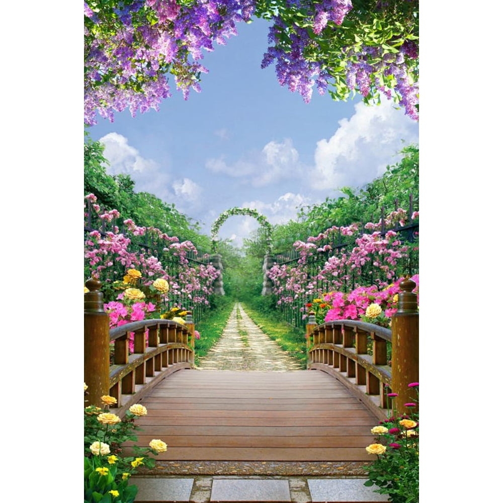 Dreamy Garden Nature Landscape Flower Portrait Photocall Backdrop Baby ...