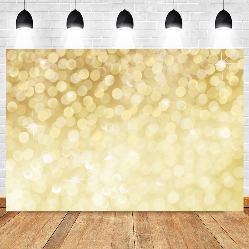 Dreamy Glitter Spots Backdrop Photography Gold Shiny Light Wedding Baby ...