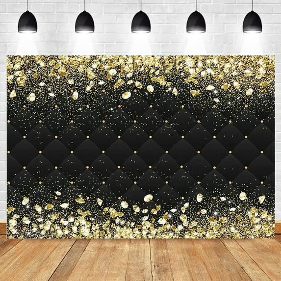 Dreamy Glitter Spots Backdrop Photography Gold Shiny Light Wedding Baby ...