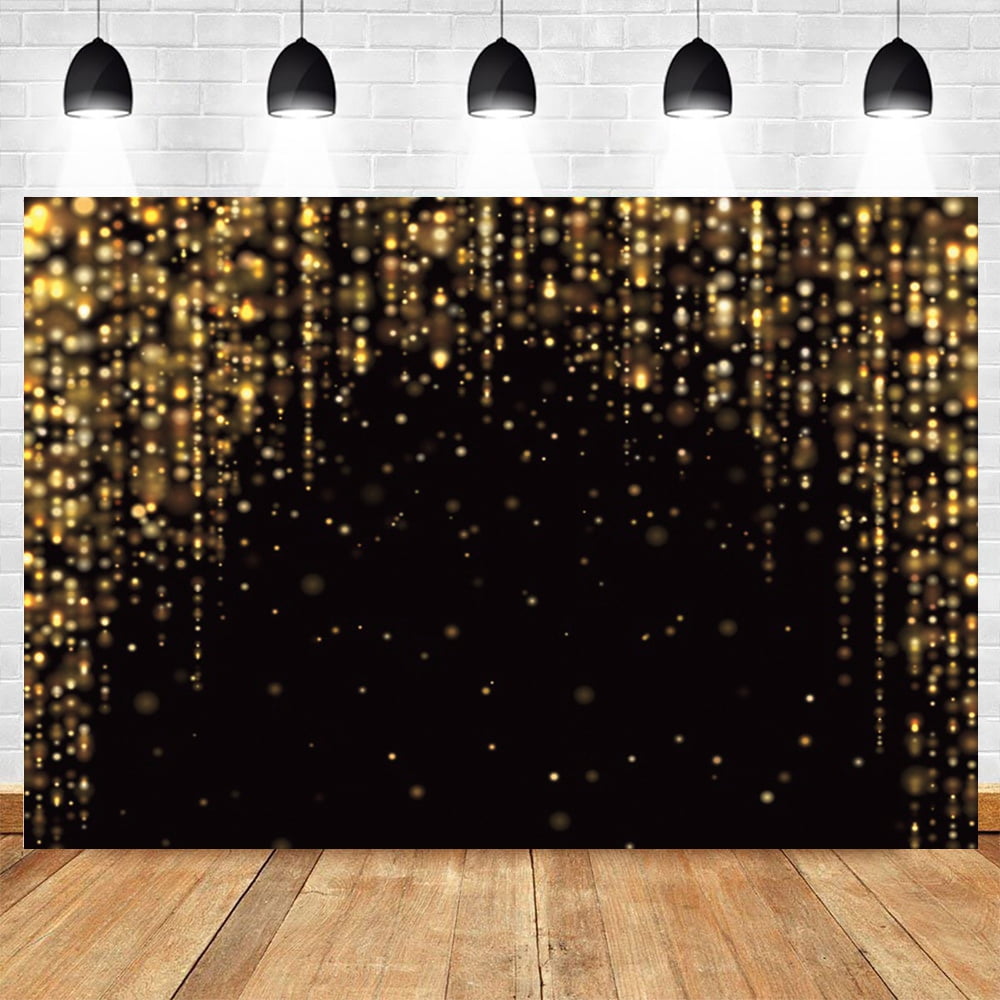 Dreamy Glitter Spots Backdrop Photography Gold Shiny Light Wedding Baby ...