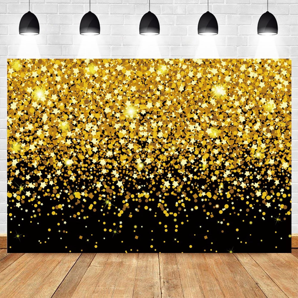 Dreamy Glitter Spots Backdrop Photography Gold Shiny Light Wedding Baby ...
