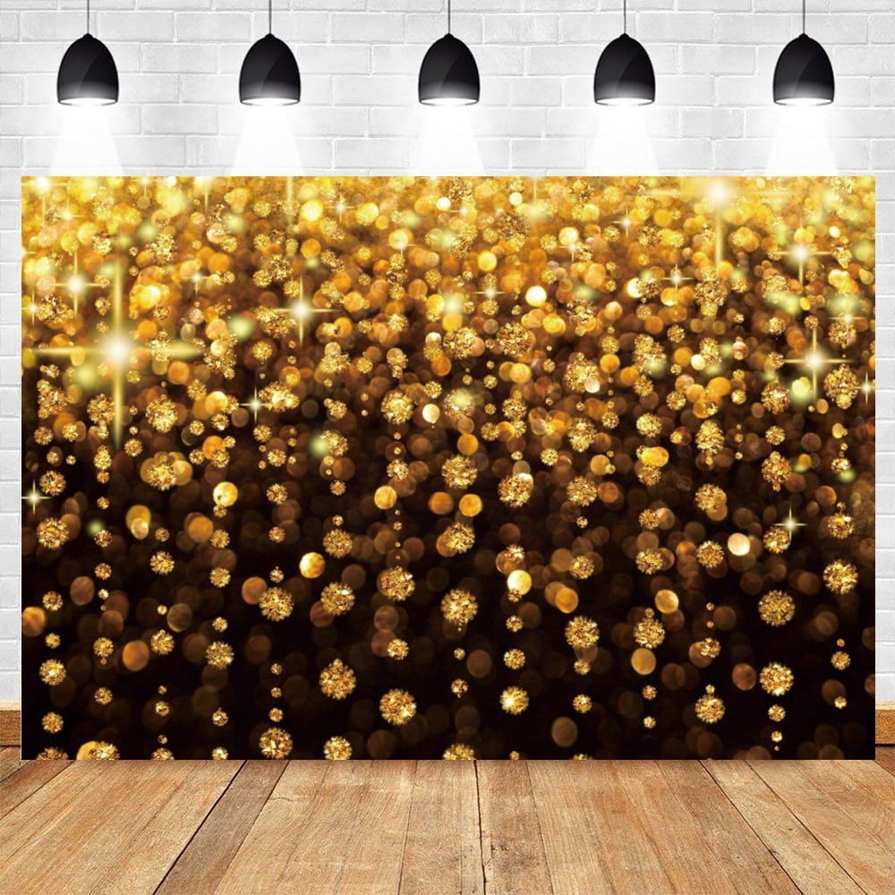 Dreamy Glitter Spots Backdrop Photography Gold Shiny Light Wedding Baby ...