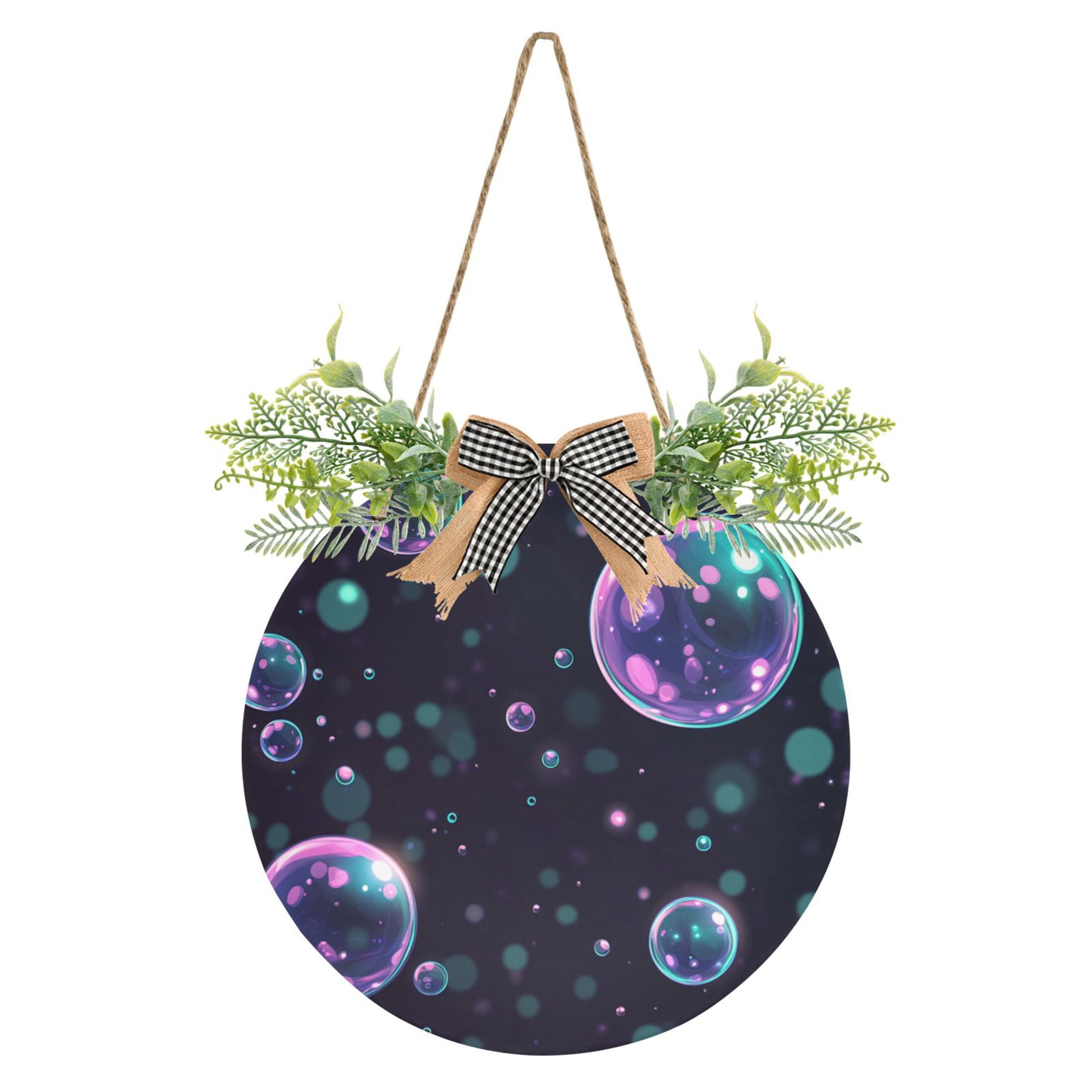 Dreamy Glowing Bubbles Front Door Porch Decoration Hanging Sign with ...