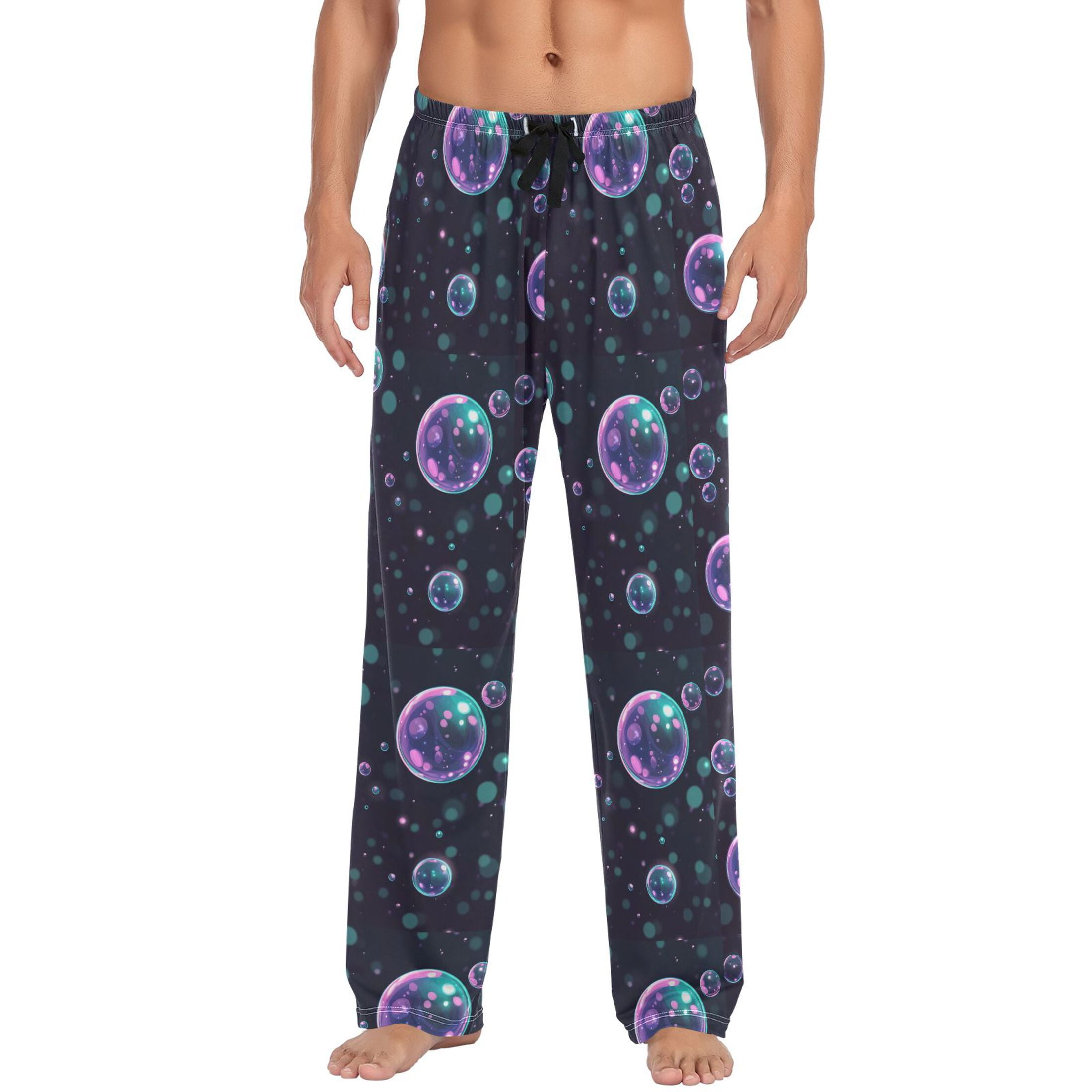 Dreamy Glowing Bubbles Mens Pajama Pant Sleep and Lounge Bottons with ...