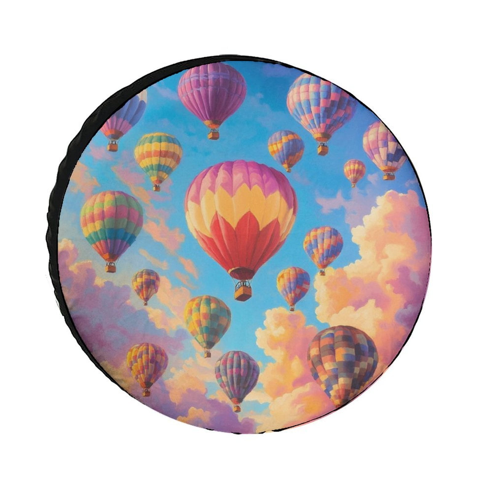 Dreamy Hot Air Balloons Camping Spare Tire Cover Cartoon Hot Air ...