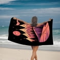 Dreamy Landscape Bath Towel - Serene Mountains Warm Hues Celestial Body ...