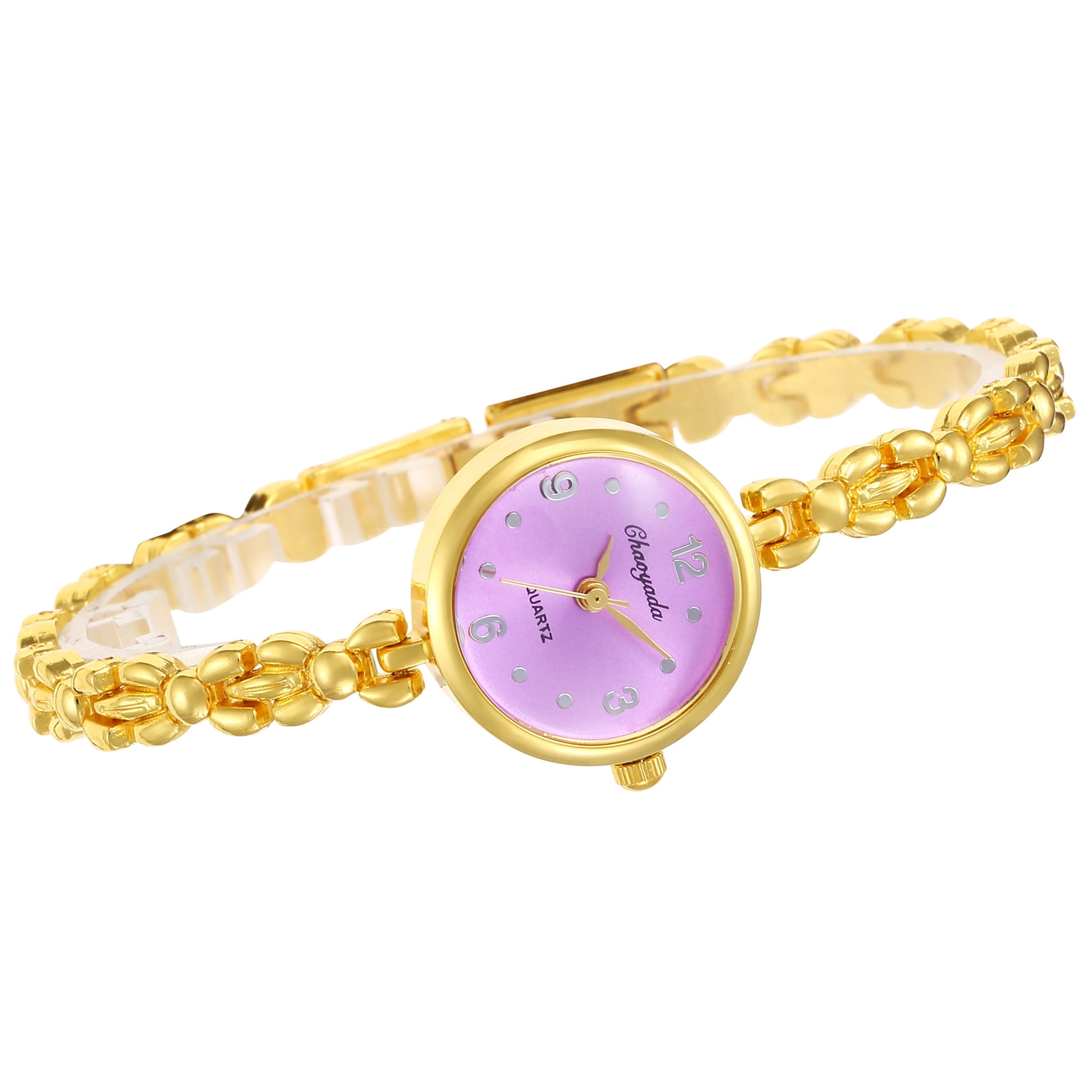 Dreamy Lavender Iridescent Watch - Purple Dial Golden Bracelet Watch ...