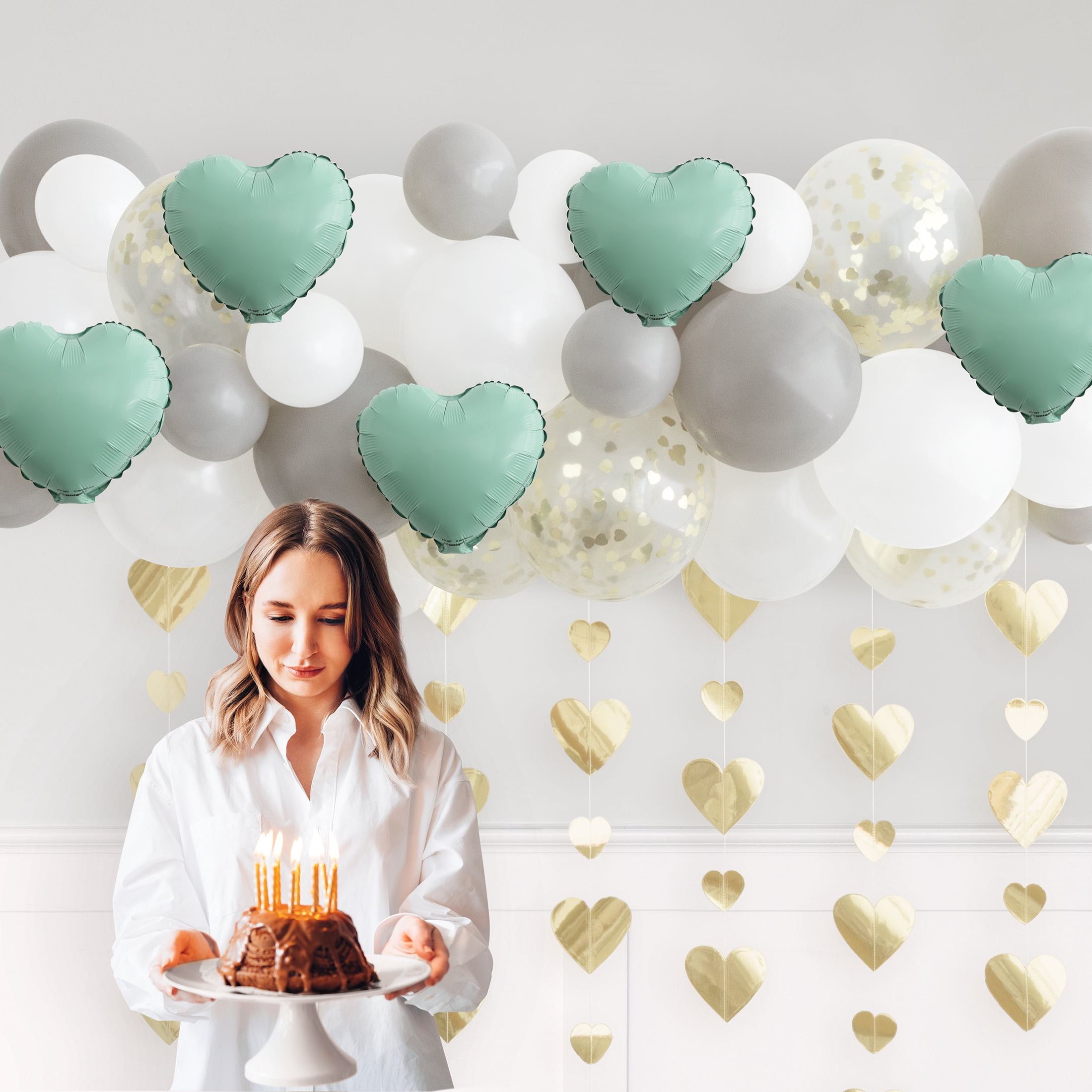 Dreamy Modern Wedding Balloon Arch Kit with Backdrop, 1 ct - Walmart.com