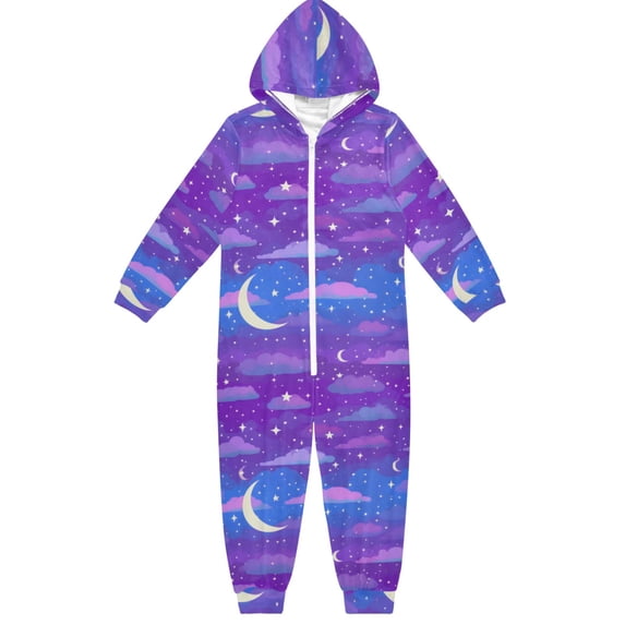 Dreamy Night Sky One Piece Pajamas Soft Jumpsuit Cozy Sleep and Play ...