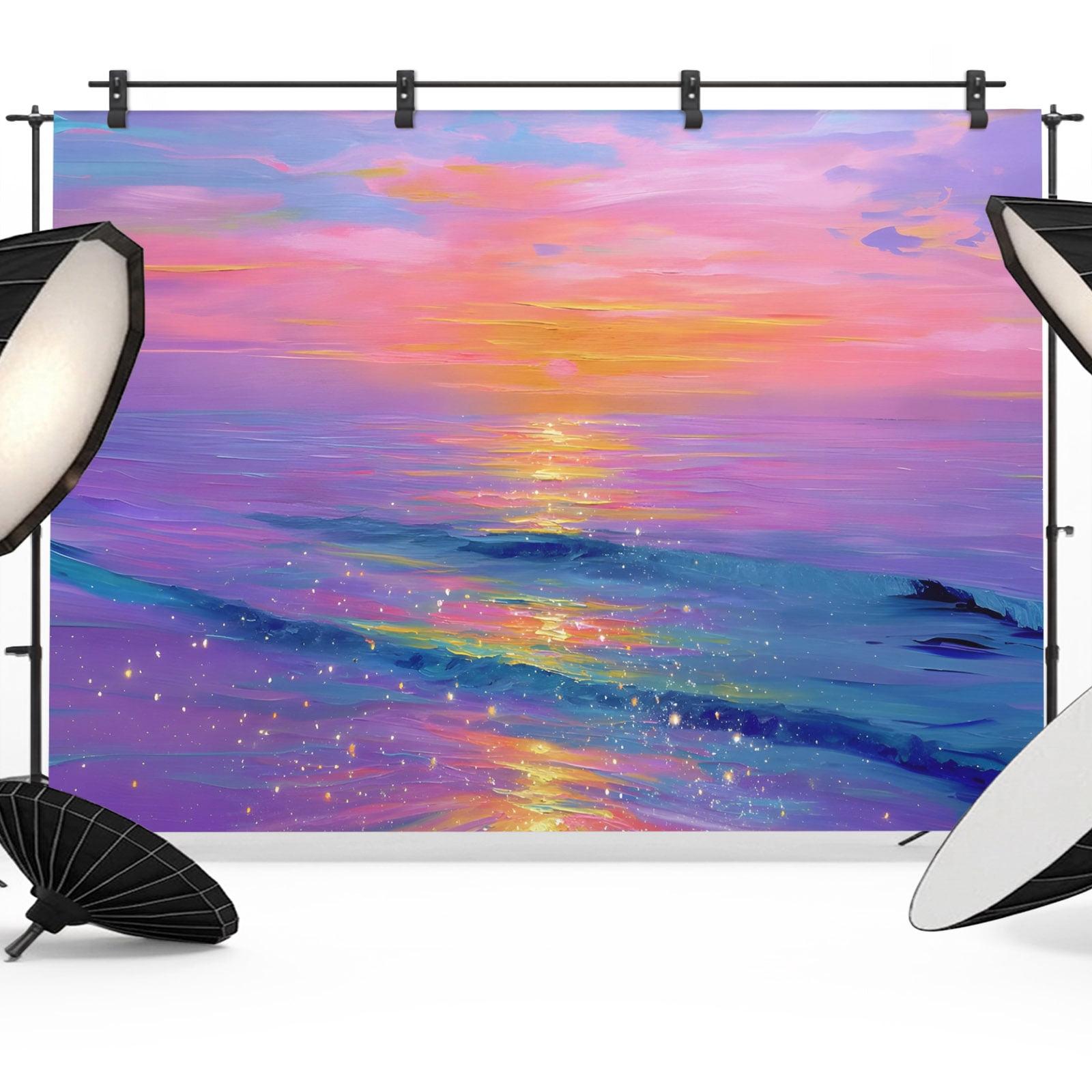 Dreamy Ocean Photography Backdrop 10x8FT, Abstract Fantasy Sun Ocean ...