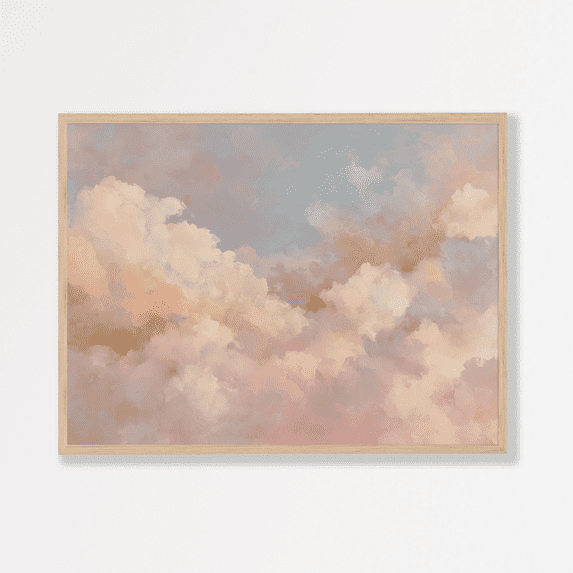 Dreamy Pastel Cloud Poster, Soft Neutral Sky Wall Art, Poster Home ...