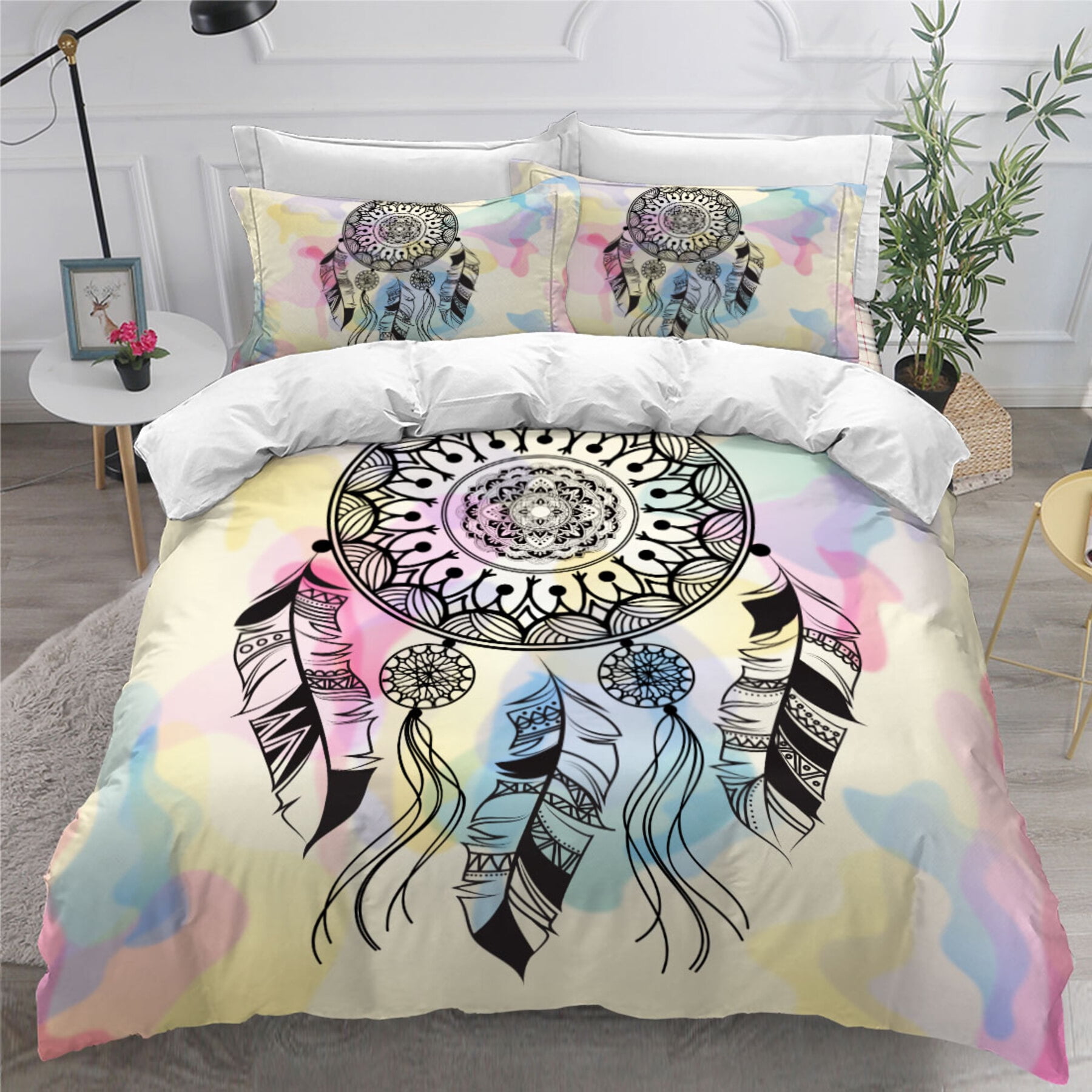 Dreamy Pastel Duvet Cover Set Bedding with Matching Pillowcases ...