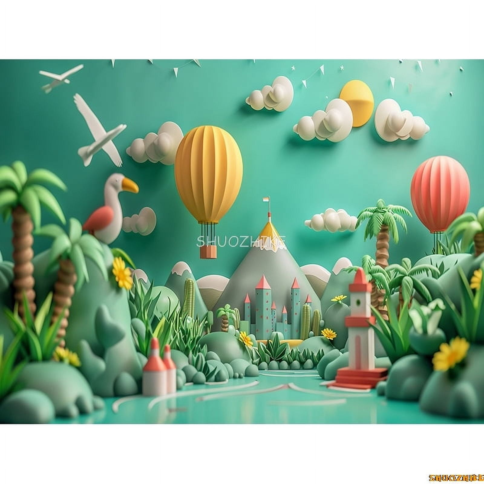 Dreamy Pink Floral Frame Birthday Photography Backdrops Props Baby ...