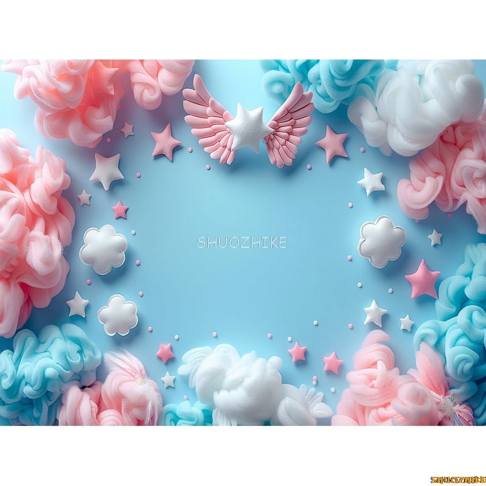 Dreamy Pink Floral Frame Birthday Photography Backdrops Props Baby ...