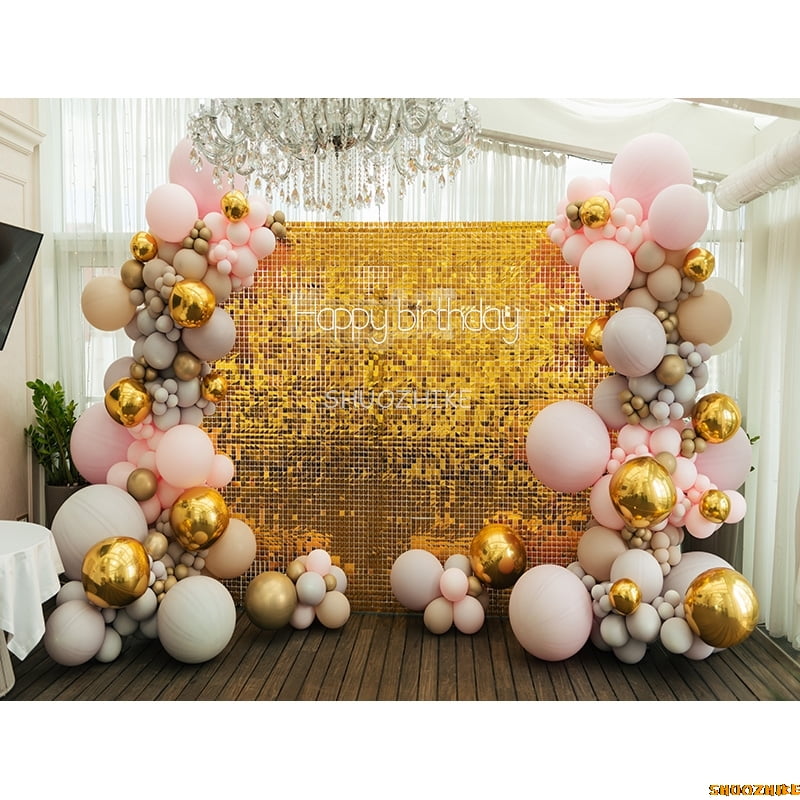 Dreamy Pink Floral Frame Birthday Photography Backdrops Props Baby ...
