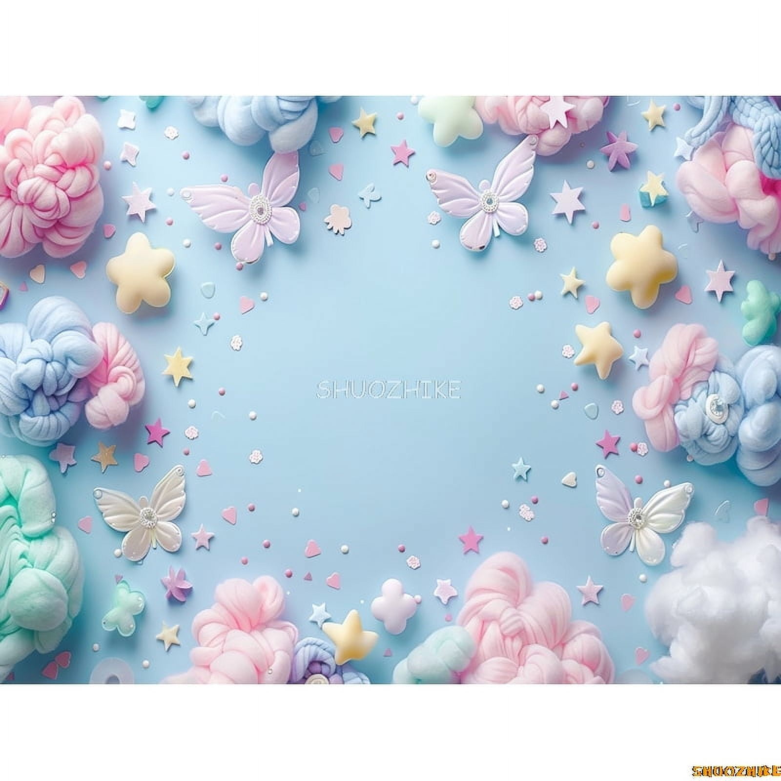 Dreamy Pink Floral Frame Birthday Photography Backdrops Props Baby ...