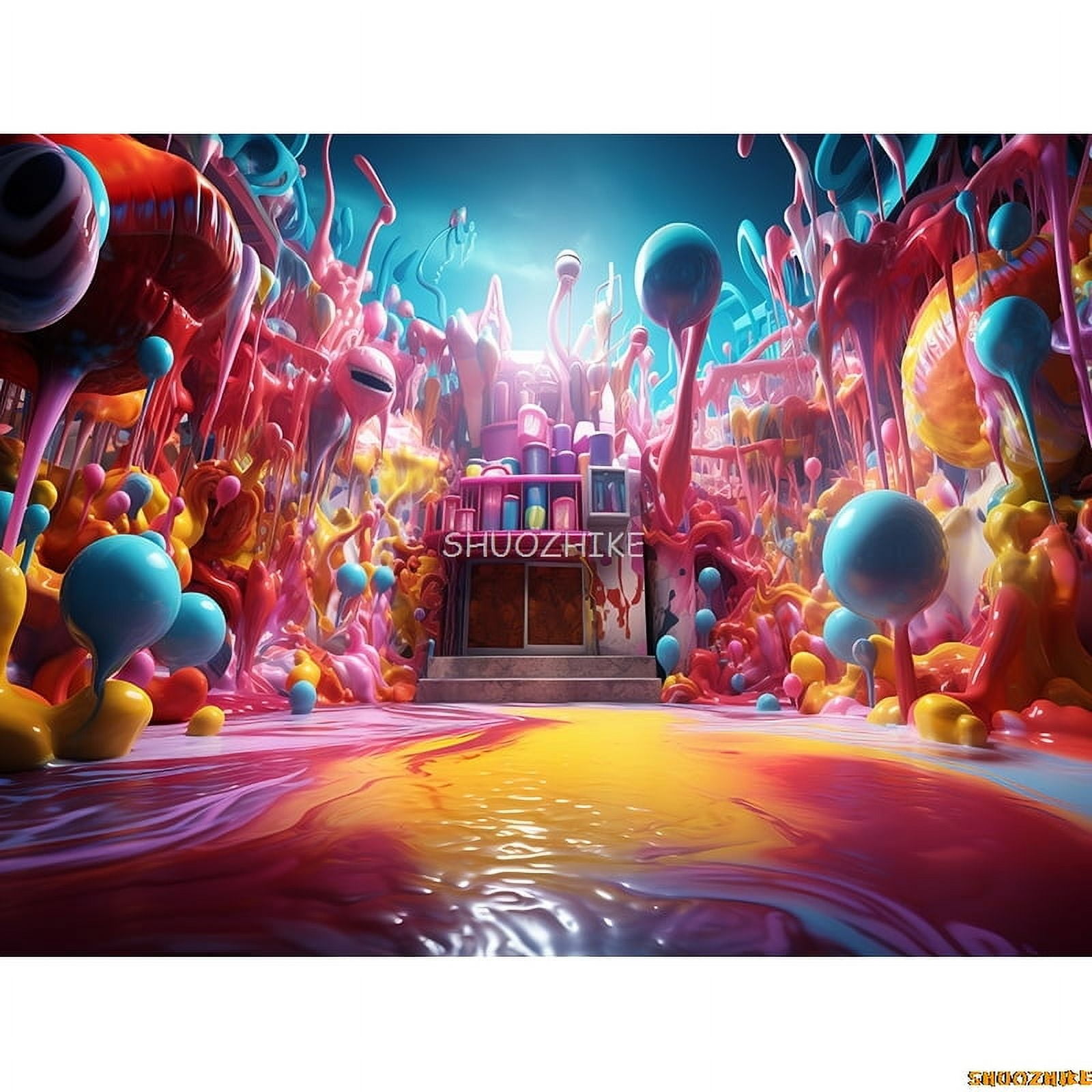 Dreamy Pink Floral Frame Birthday Photography Backdrops Props Baby ...