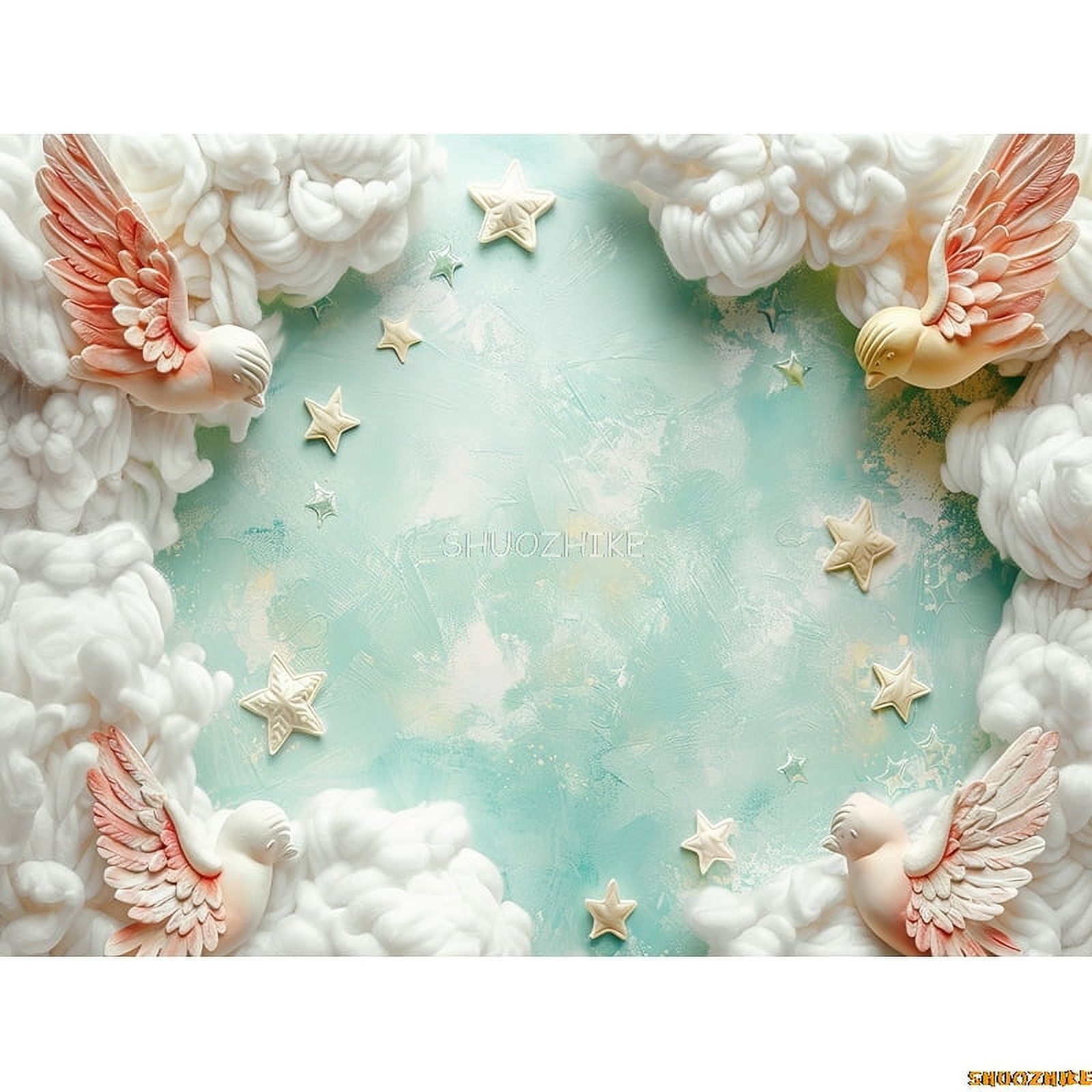 Dreamy Pink Floral Frame Birthday Photography Backdrops Props Baby ...