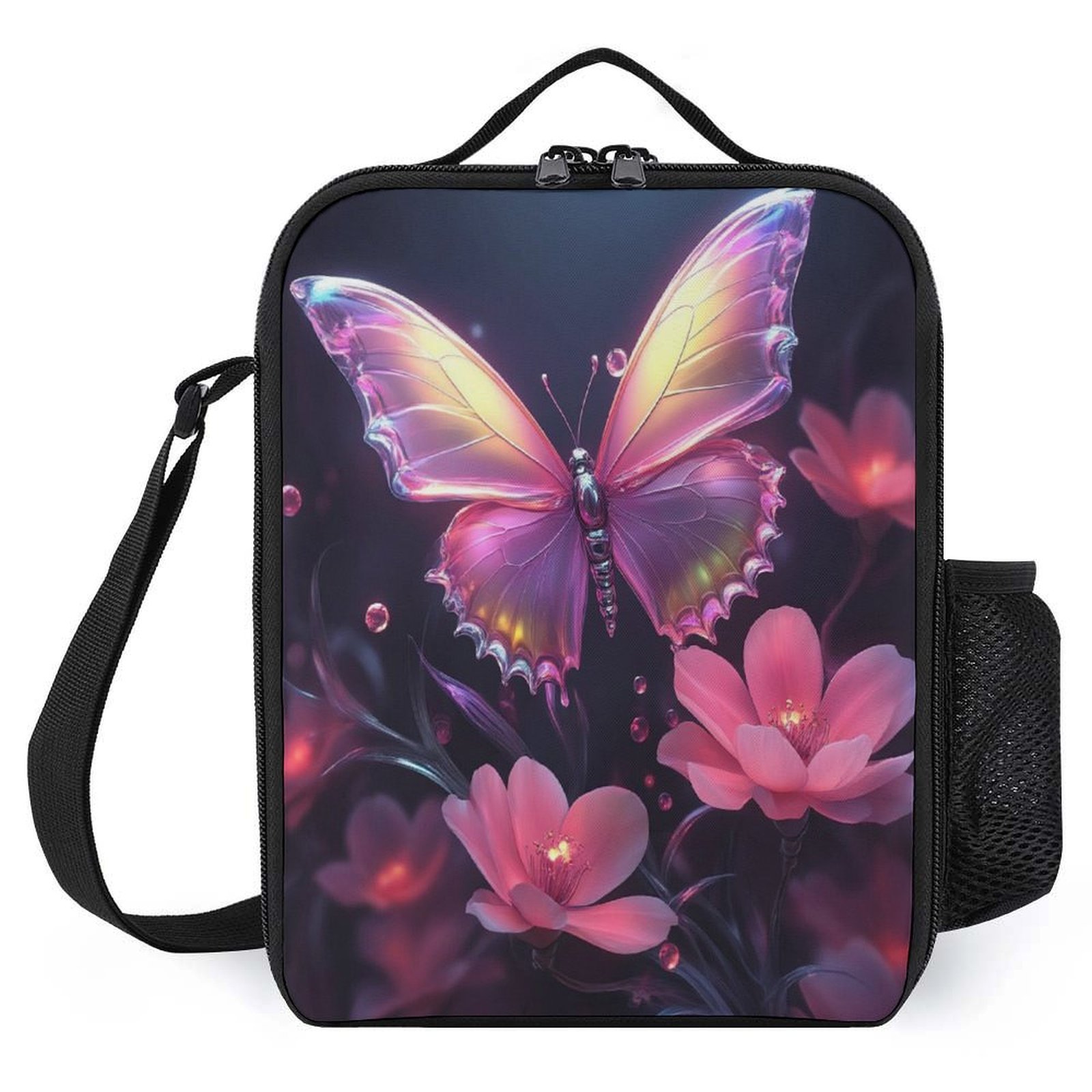 Dreamy Purple Butterfly Pattern -1 Lunch Bag Women Thermal Cooler ...