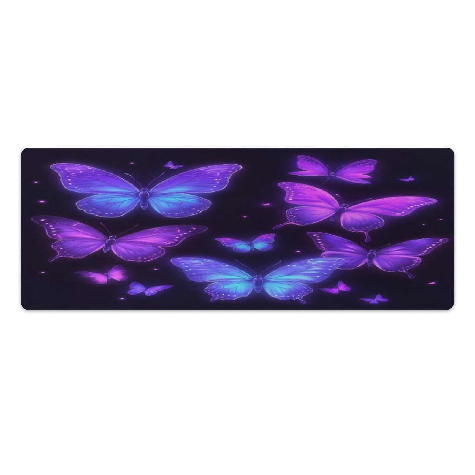 Dreamy Purple Butterfly Pattern (28)-2 Kitchen Mats Pvc 2PCS, Non-Slip ...