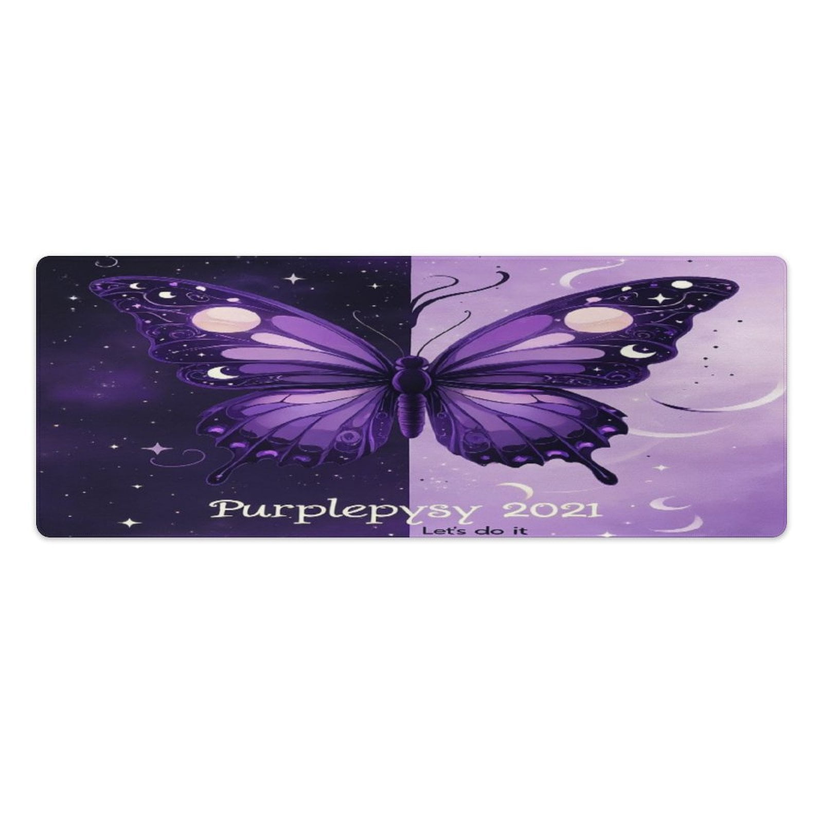 Dreamy Purple Butterfly Pattern (80)-1 2 PCS Anti Fatigue Rugs Pvc Non ...