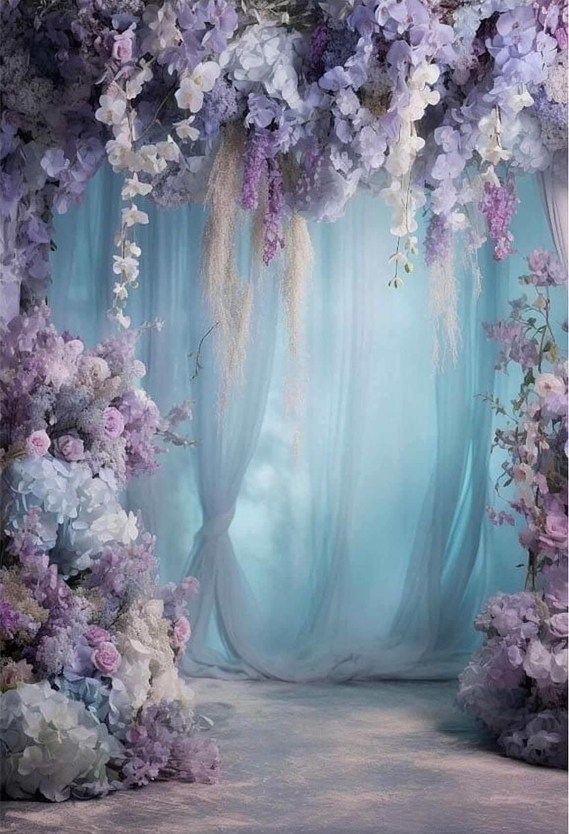 Dreamy Purple Violet Floral Adult Birthday Wedding Maternity Portrait r ...