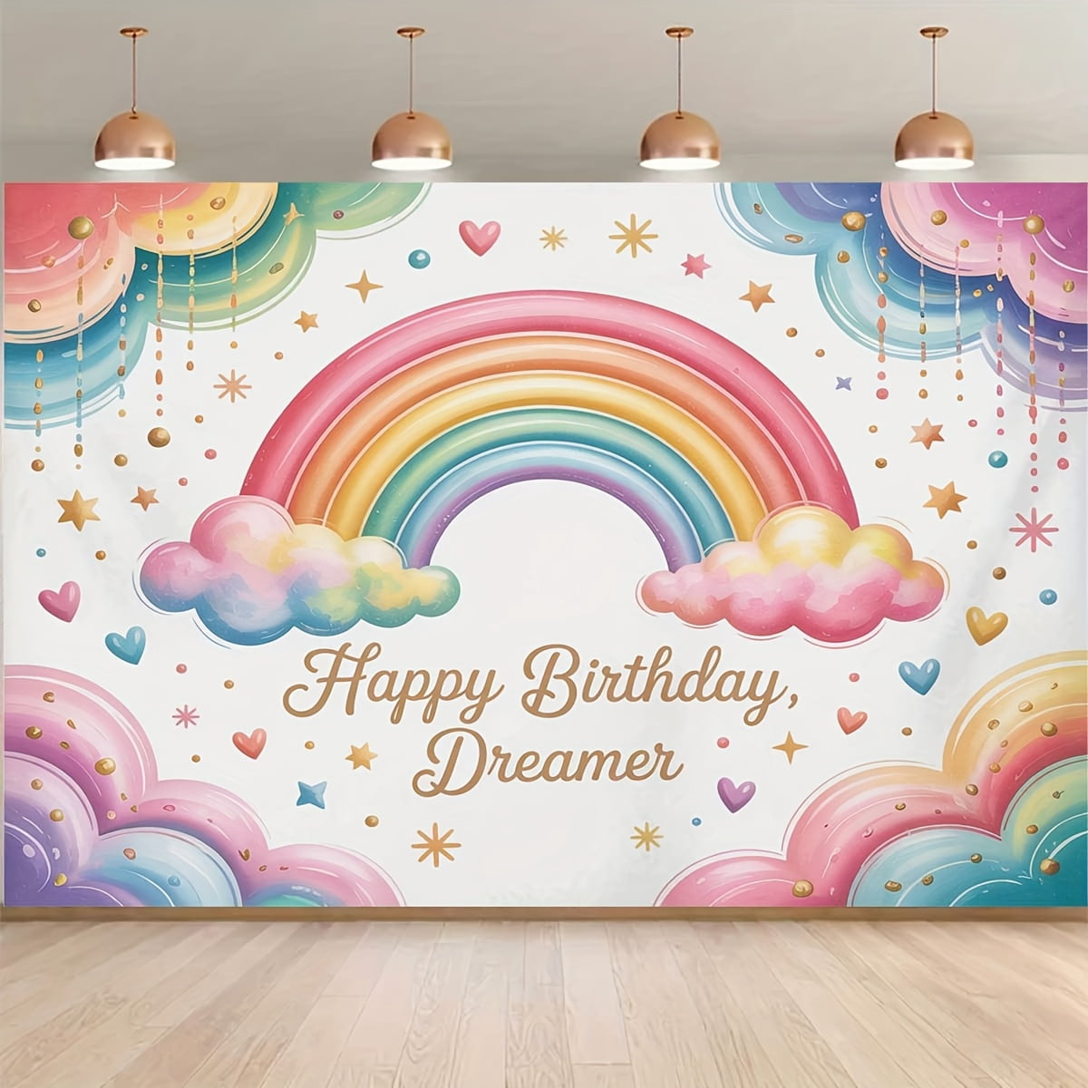 Dreamy Rainbow Birthday Backdrop Happy Birthday, Dreamer Photography ...