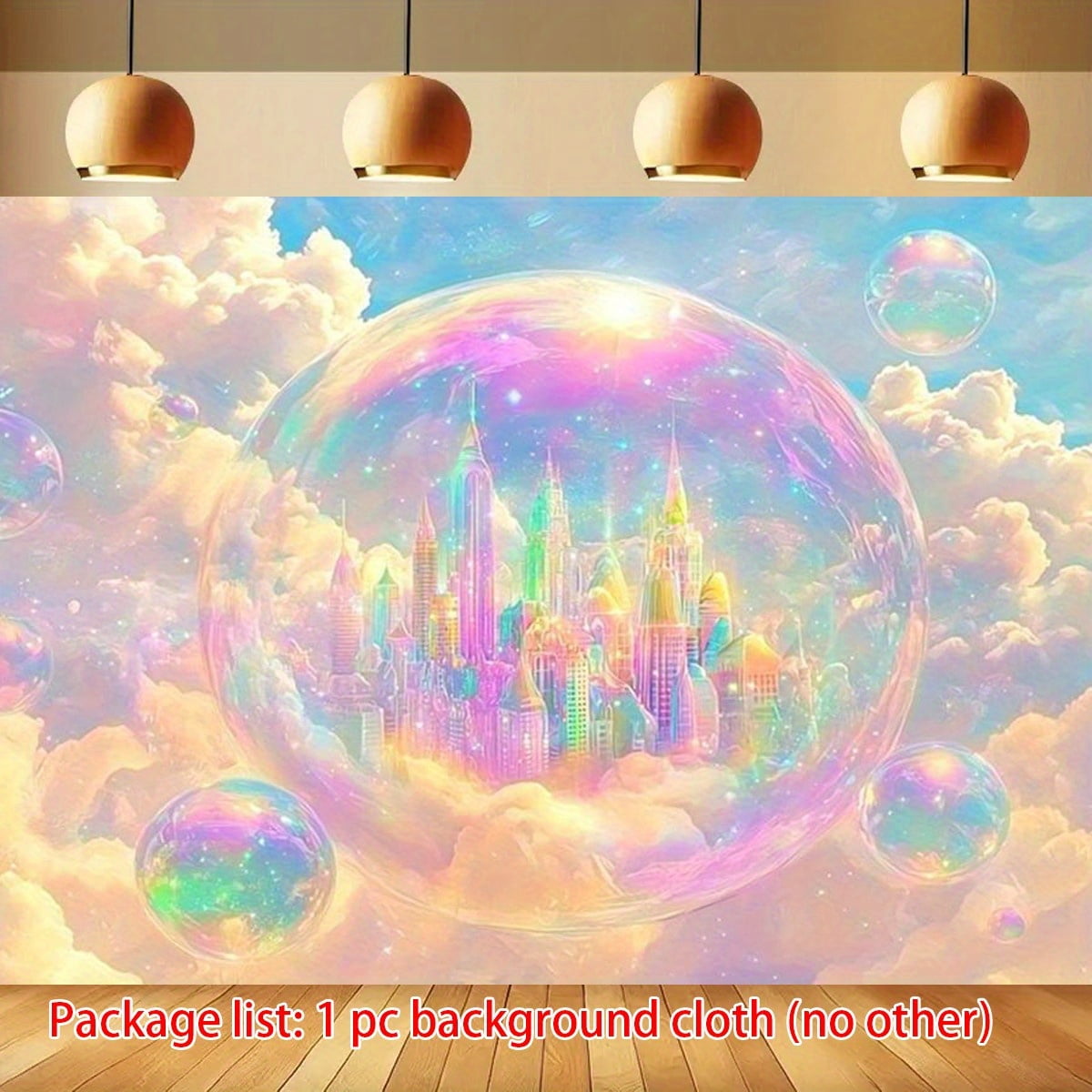 Dreamy Rainbow Castle Backdrop for Girl Birthday Magical Colorful ...