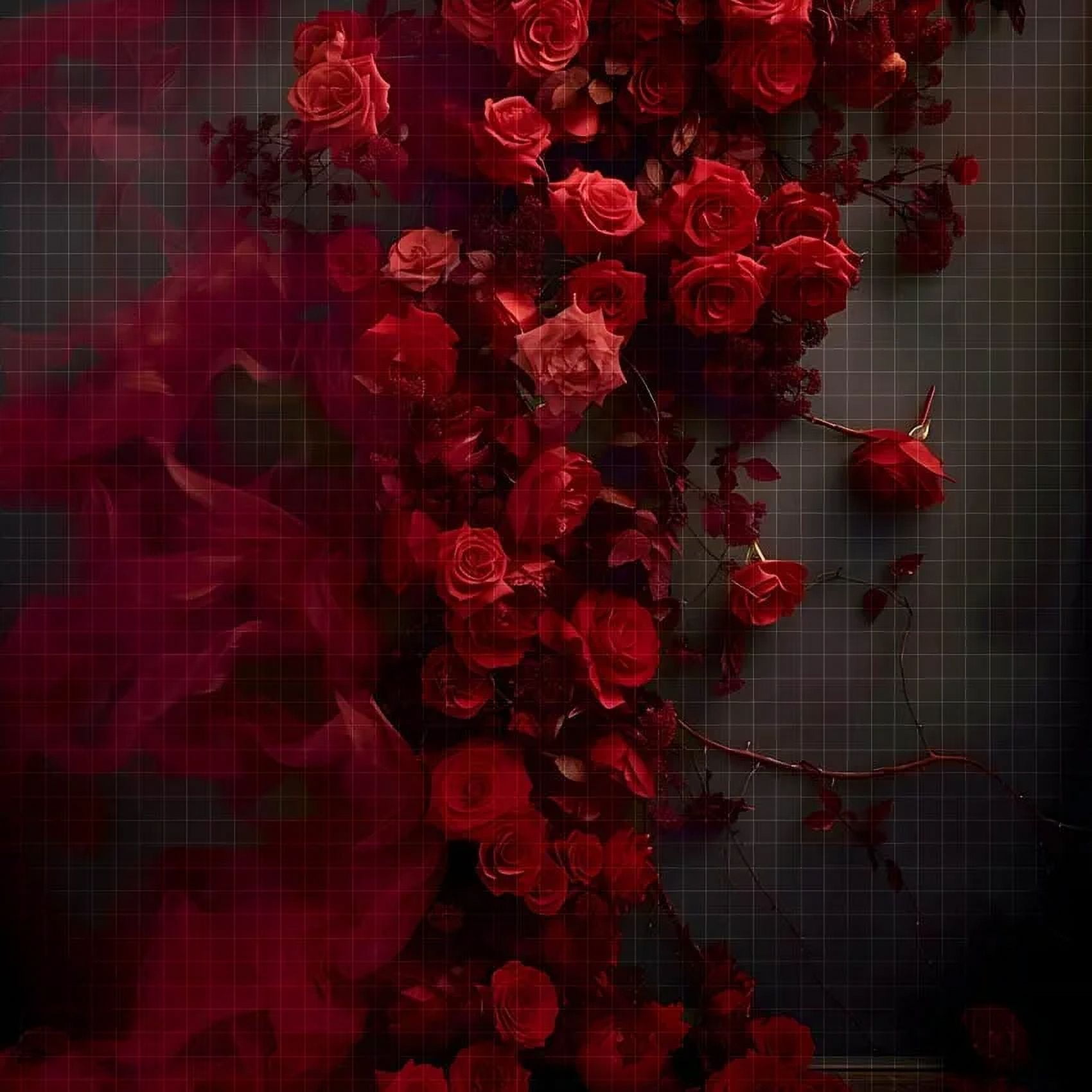 Dreamy Red Flower Arch Adult Birthday Wedding Maternity Art Portrait r ...