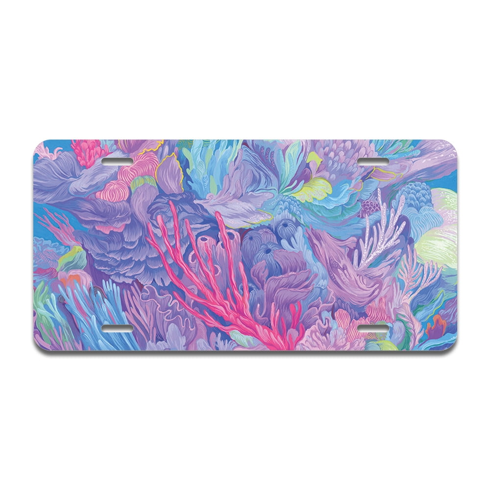 Dreamy Reef Aluminum License Plate| License Plate 12" X 6" Fits Any Car ...