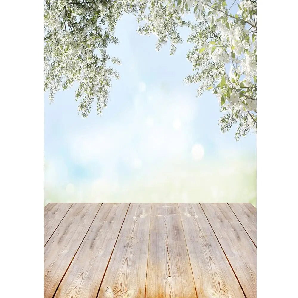 Dreamy Sky Polka Dots Bokeh Wood Board Vinyl Photography Backgrounds ...