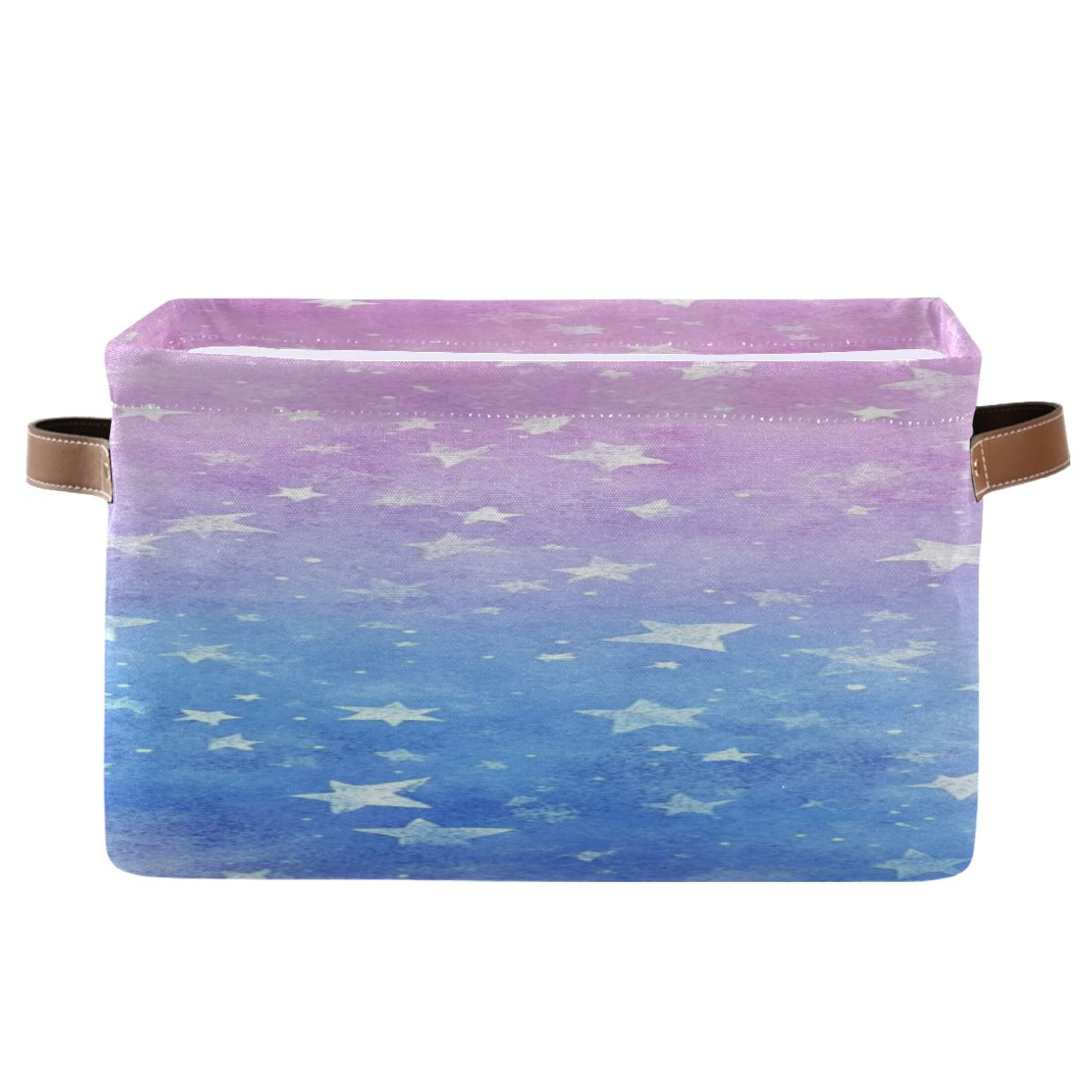 Dreamy Sky with Many Stars Square Storage Bins with Handles Collapsible ...
