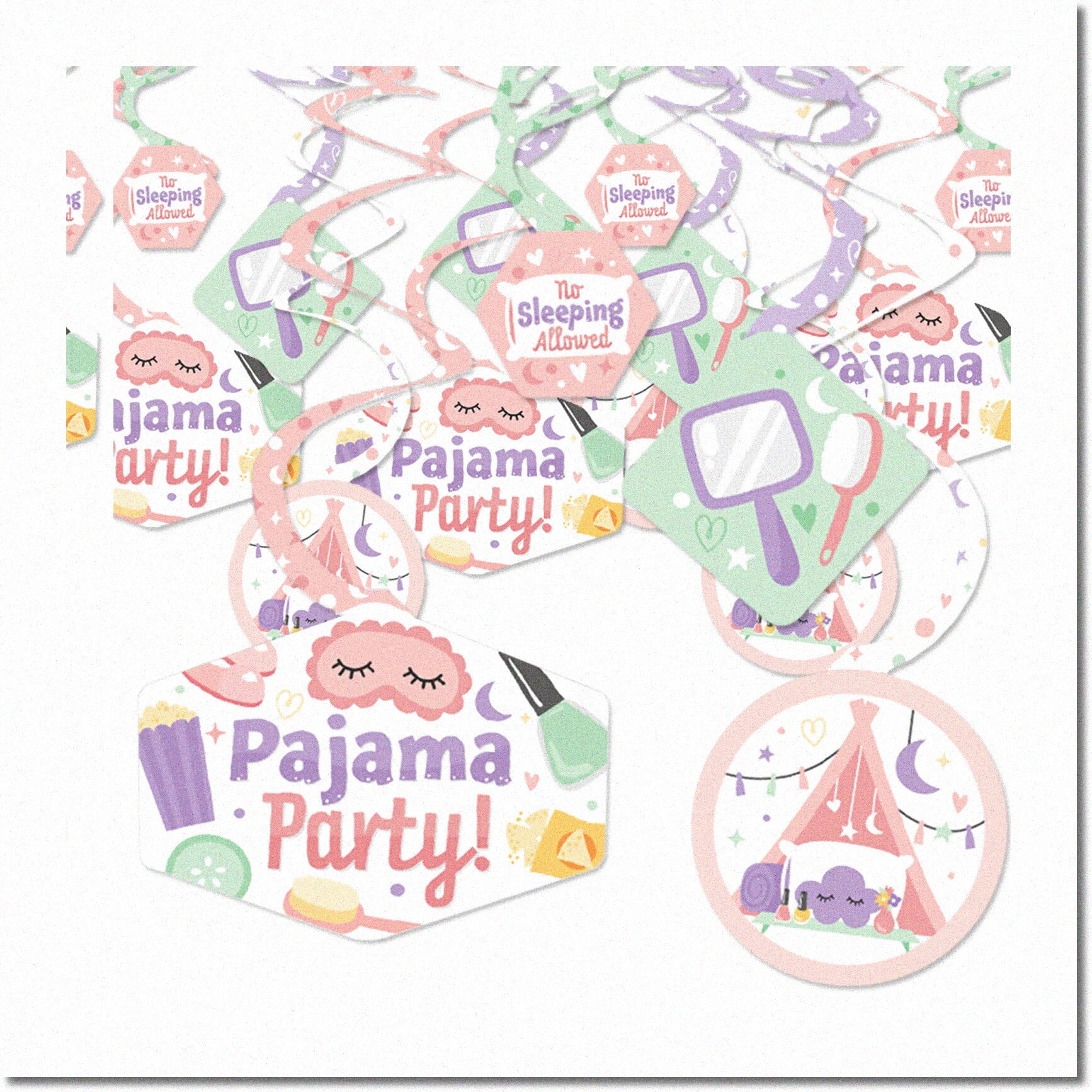 Dreamy Slumber Bash - Girls Sleepover Birthday Party Decor Kit - 40 ...